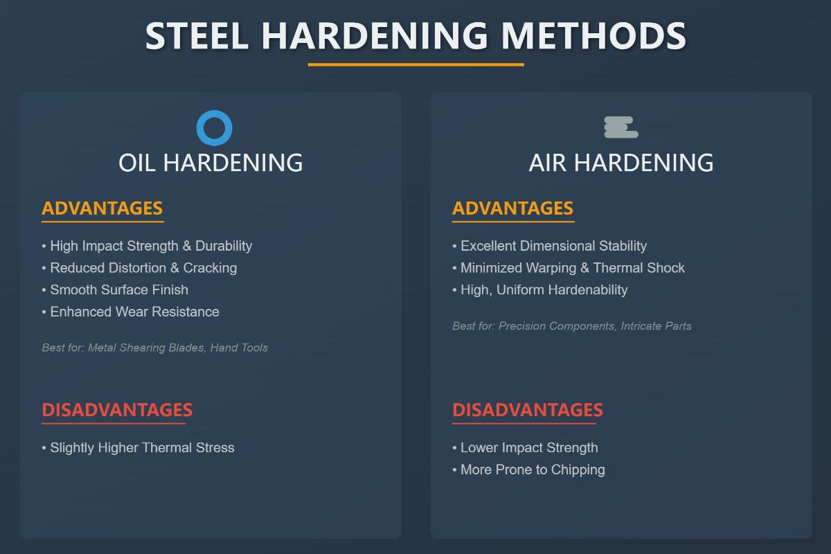Oil Hardening vs Air Hardening: What's the Difference? - MFG Shop