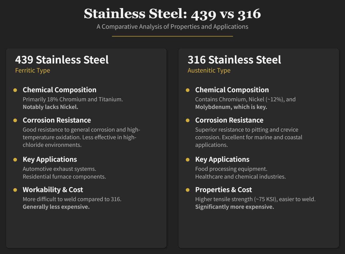 439 Stainless Steel vs 316: What’s the Difference? - MFG Shop