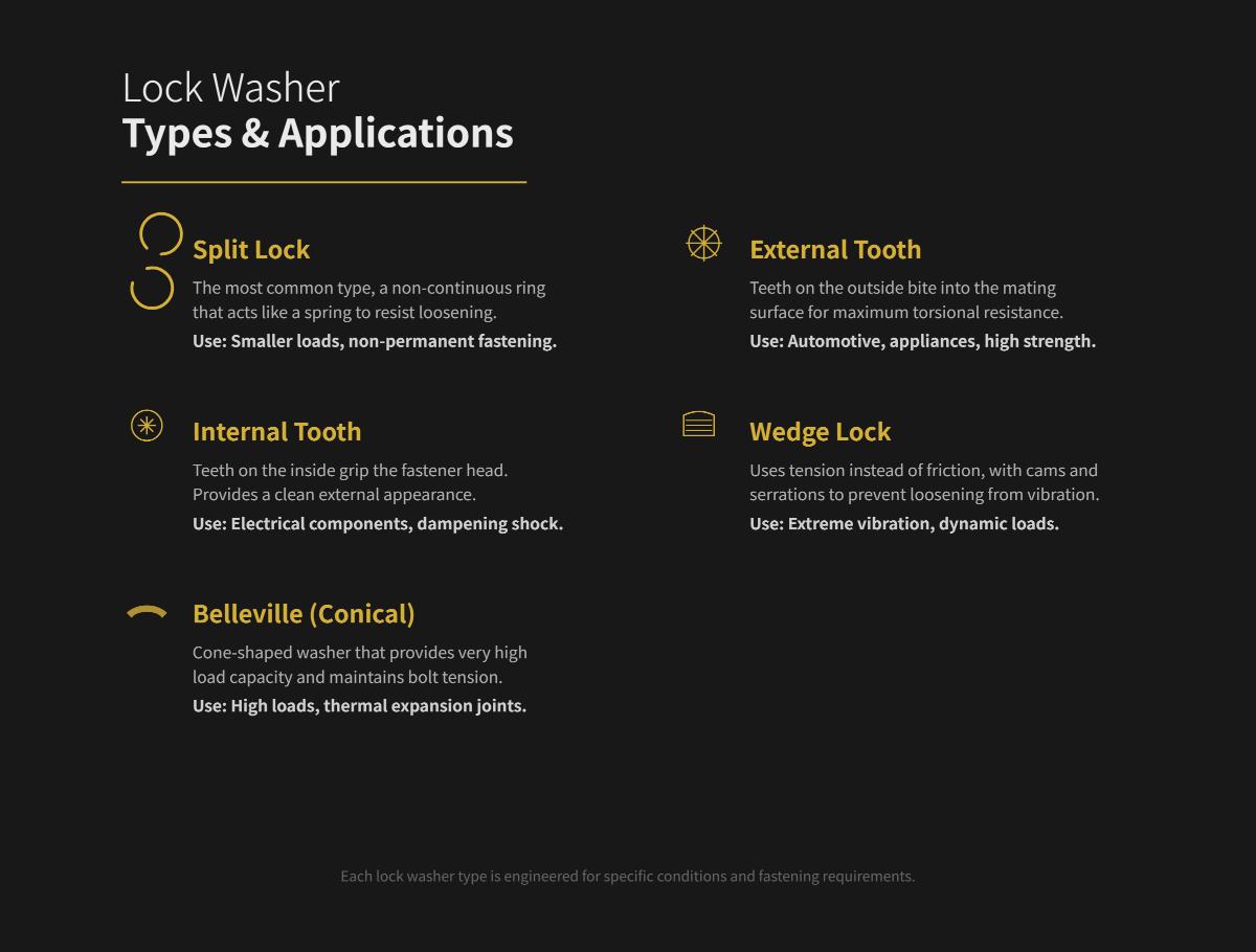 5 Types of Lock Washers and Their Uses - MFG Shop