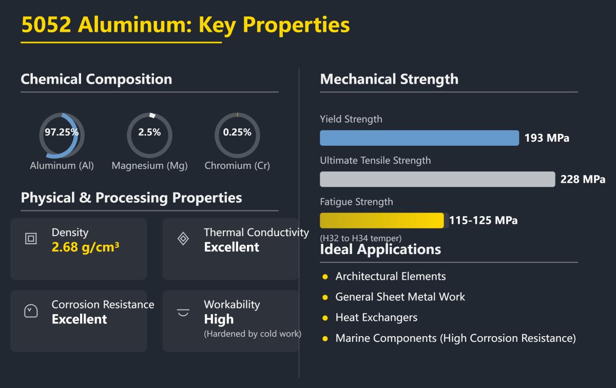 5052 Aluminum: Properties, Applications, and Technical Insights - MFG Shop