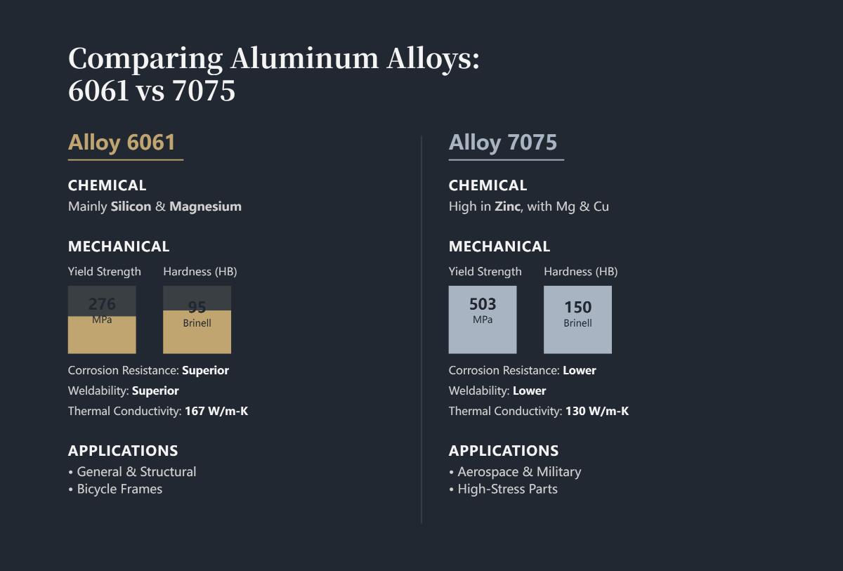 6061 vs 7075 Aluminum Alloys: Key Differences Explained - MFG Shop