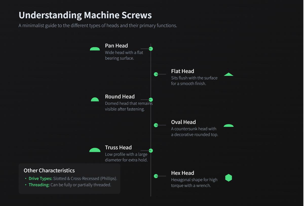 8 Different Types of Machine Screws - MFG Shop