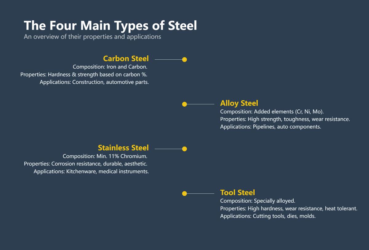 A Beginner's Guide to Different Types of Steel and Their Grades - MFG Shop
