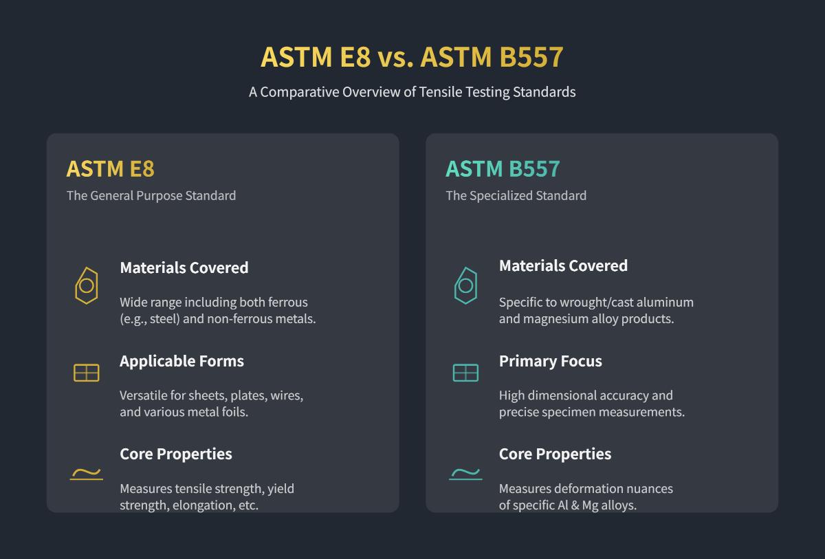 ASTM E8 vs B557: Die wichtigsten Unterschiede erklärt - MFG Shop