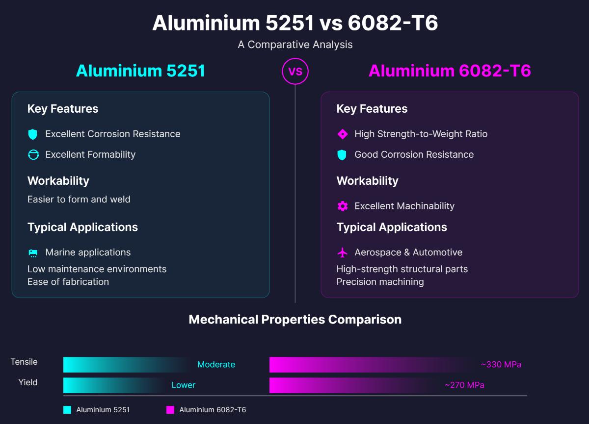 Aluminium 5251 vs 6082-T6: What’s the Difference? - MFG Shop