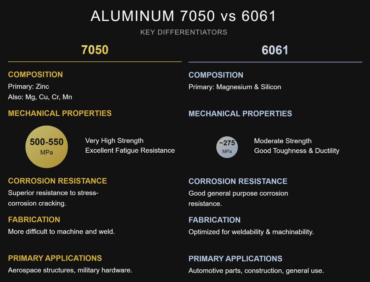 Aluminium 7050 vs 6061: Uitgebreide vergelijkingsgids - MFG Shop