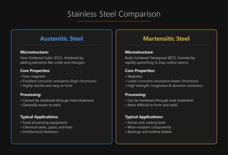 Austenitic vs Martensitic Stainless Steel: Key Differences and ...