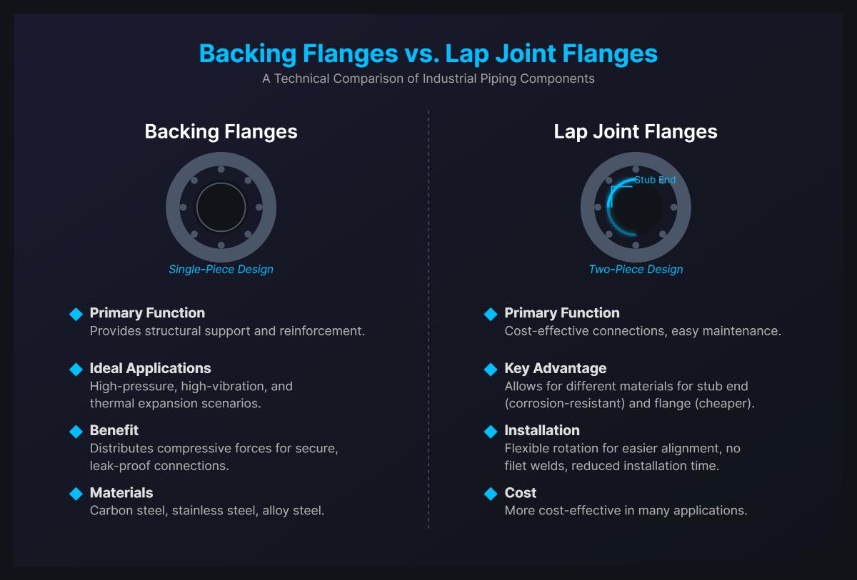 Backing Flange vs Lap Joint Flange: What's the Difference? - MFG Shop