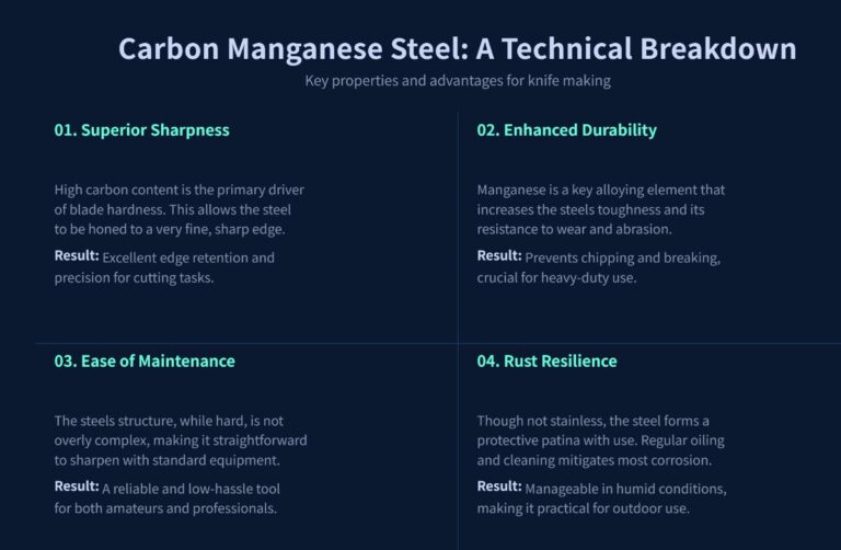 Benefits of Carbon Manganese Steel for Knife Making - MFG Shop
