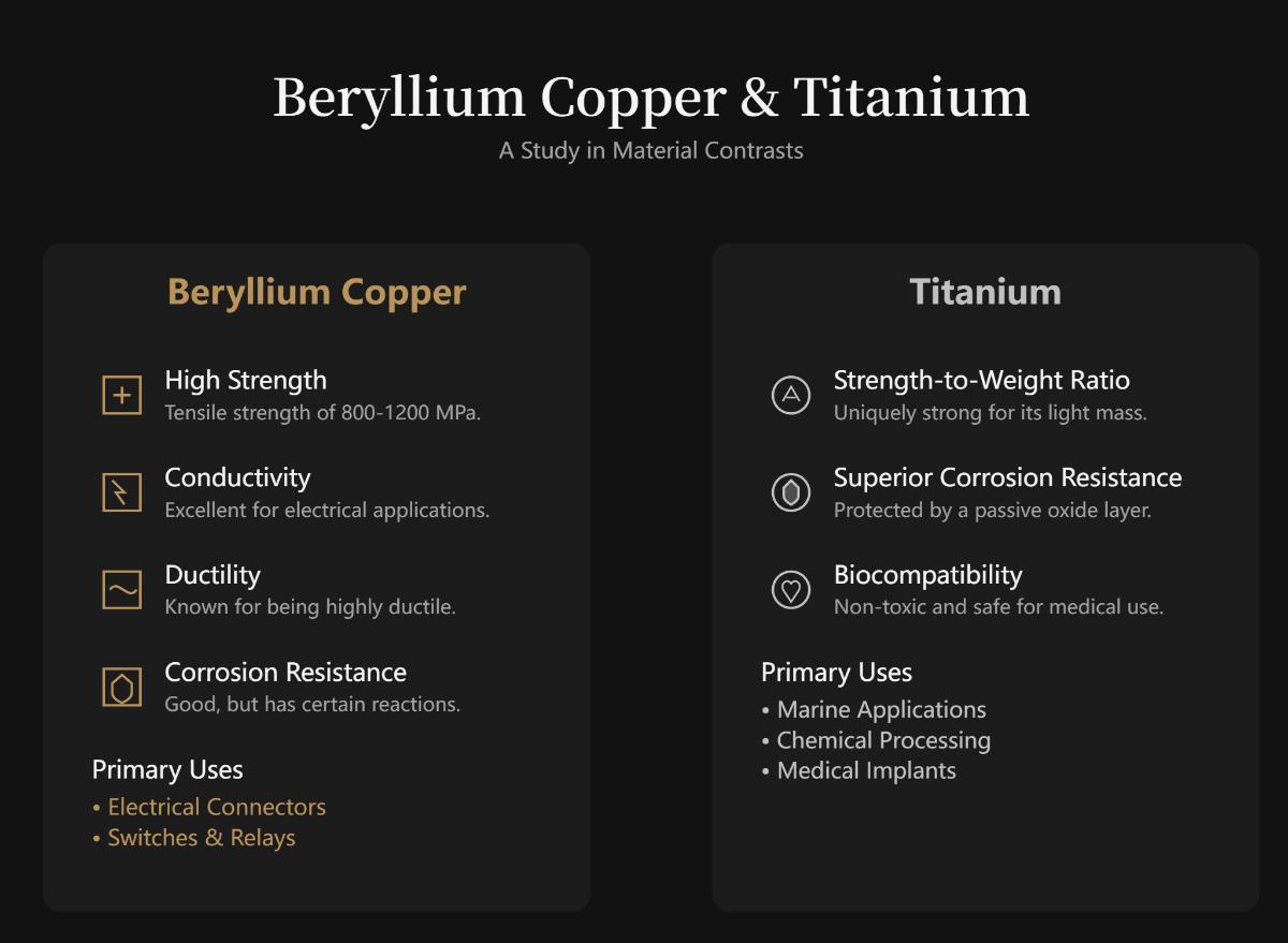 Beryllium Copper vs. Titanium: Detailed Material Comparison - MFG Shop