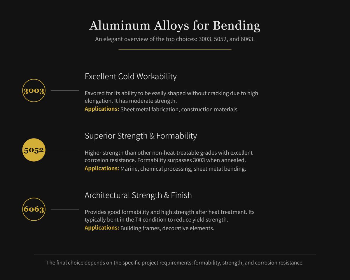 Best Aluminum Alloys for Bending: 3003, 5052, and 6063 - MFG Shop