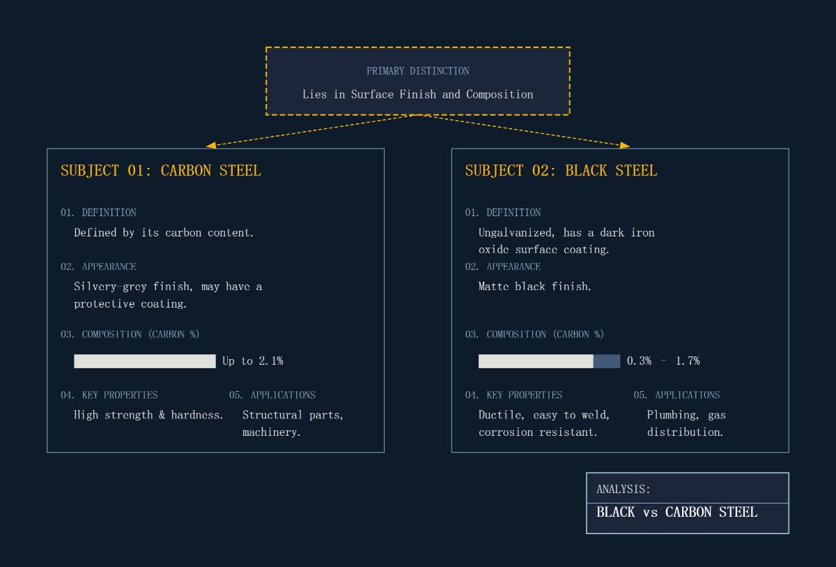 Black Steel vs Carbon Steel: What's the Difference? - MFG Shop