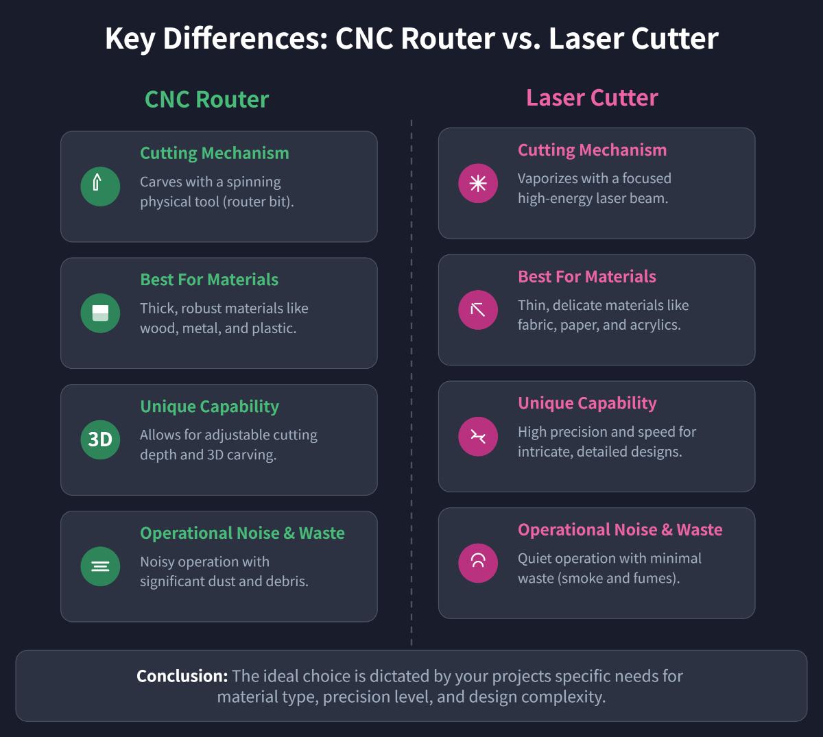 CNC vs Laser Cutter Differences Explained - MFG Shop