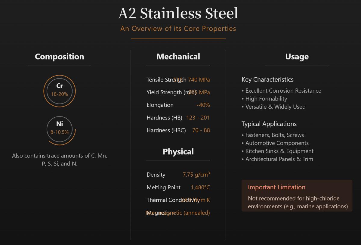 Comprehensive Guide to A2 Stainless Steel Properties and Uses - MFG Shop