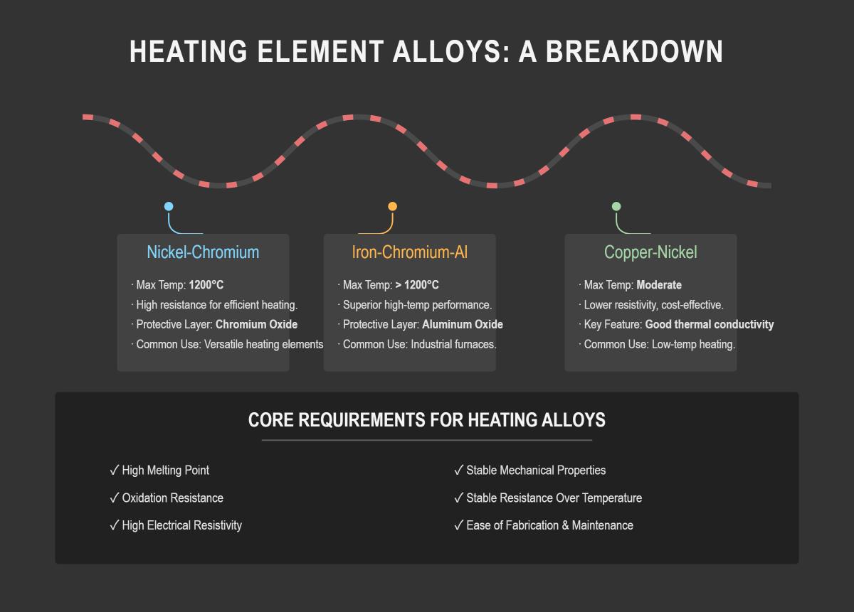 Comprehensive Guide to Alloys in Electrical Heating Devices - MFG Shop