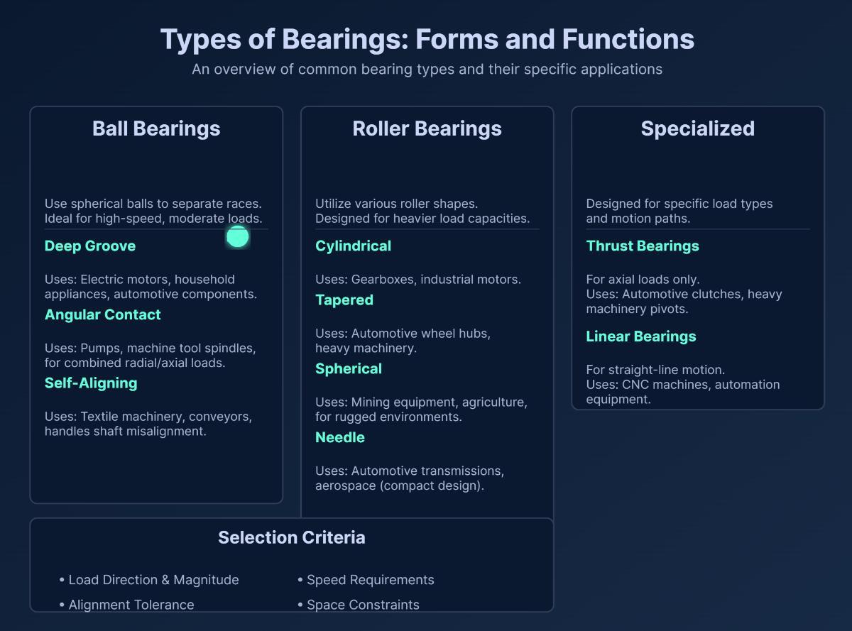 Guide complet des types de roulements, de leurs caractéristiques et de ...