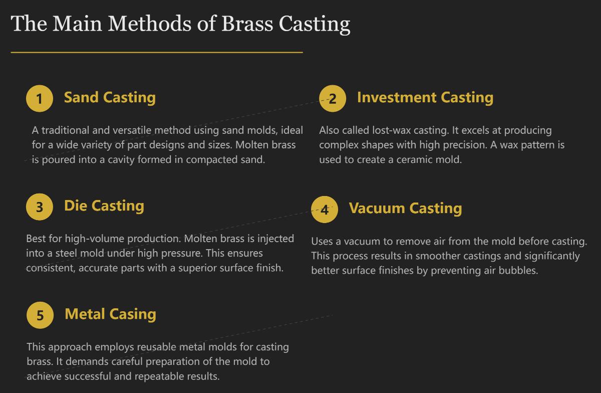 Comprehensive Guide to Brass Casting Processes - MFG Shop