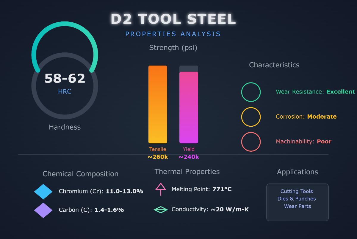 Comprehensive Guide to D2 Tool Steel: Characteristics, Properties, and ...