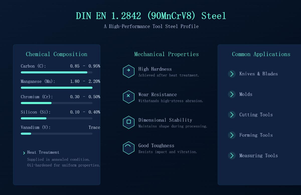 Comprehensive Guide to DIN EN 1.2842 Steel: Properties, Equivalents, and Applications - MFG Shop
