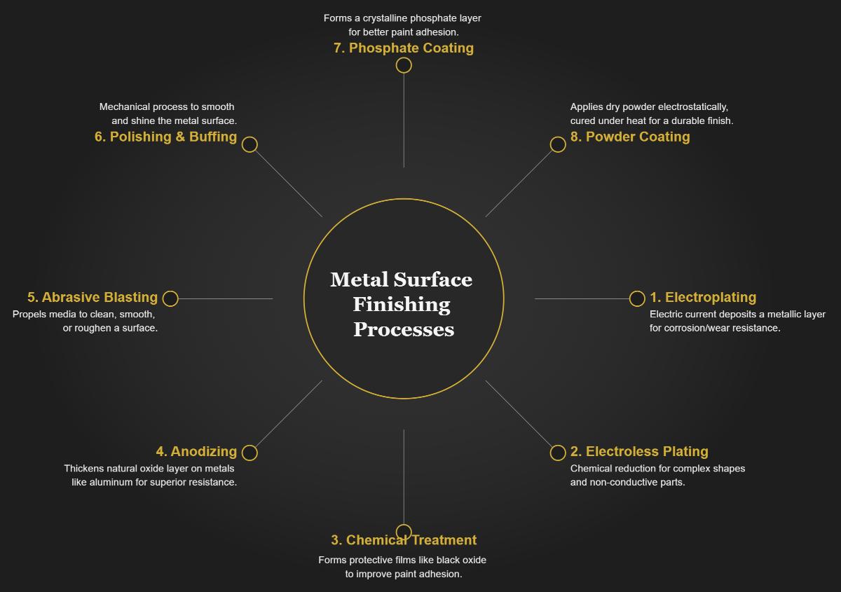 Comprehensive Guide to Metal Surface Finishing Processes - MFG Shop