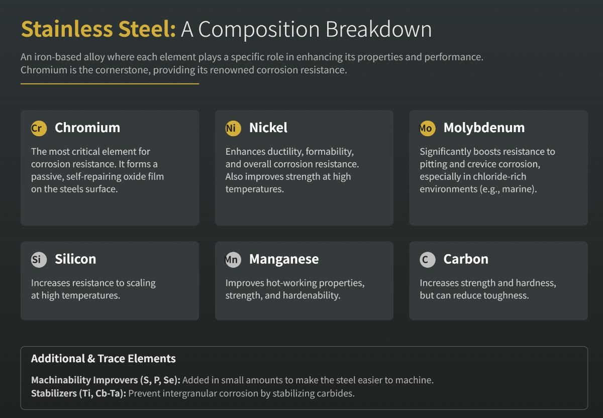 Comprehensive Guide to Stainless Steel Chemical Composition - MFG Shop
