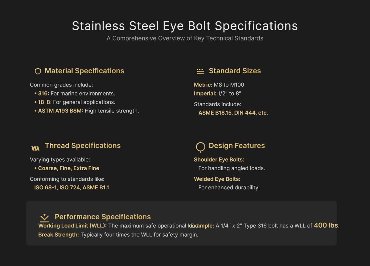 Comprehensive Guide to Stainless Steel Eye Bolts: Specifications and ...