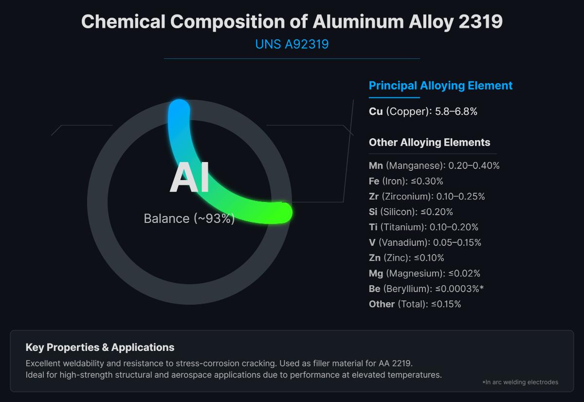 Comprehensive Technical Reference for Aluminum Alloy 2319 - MFG Shop