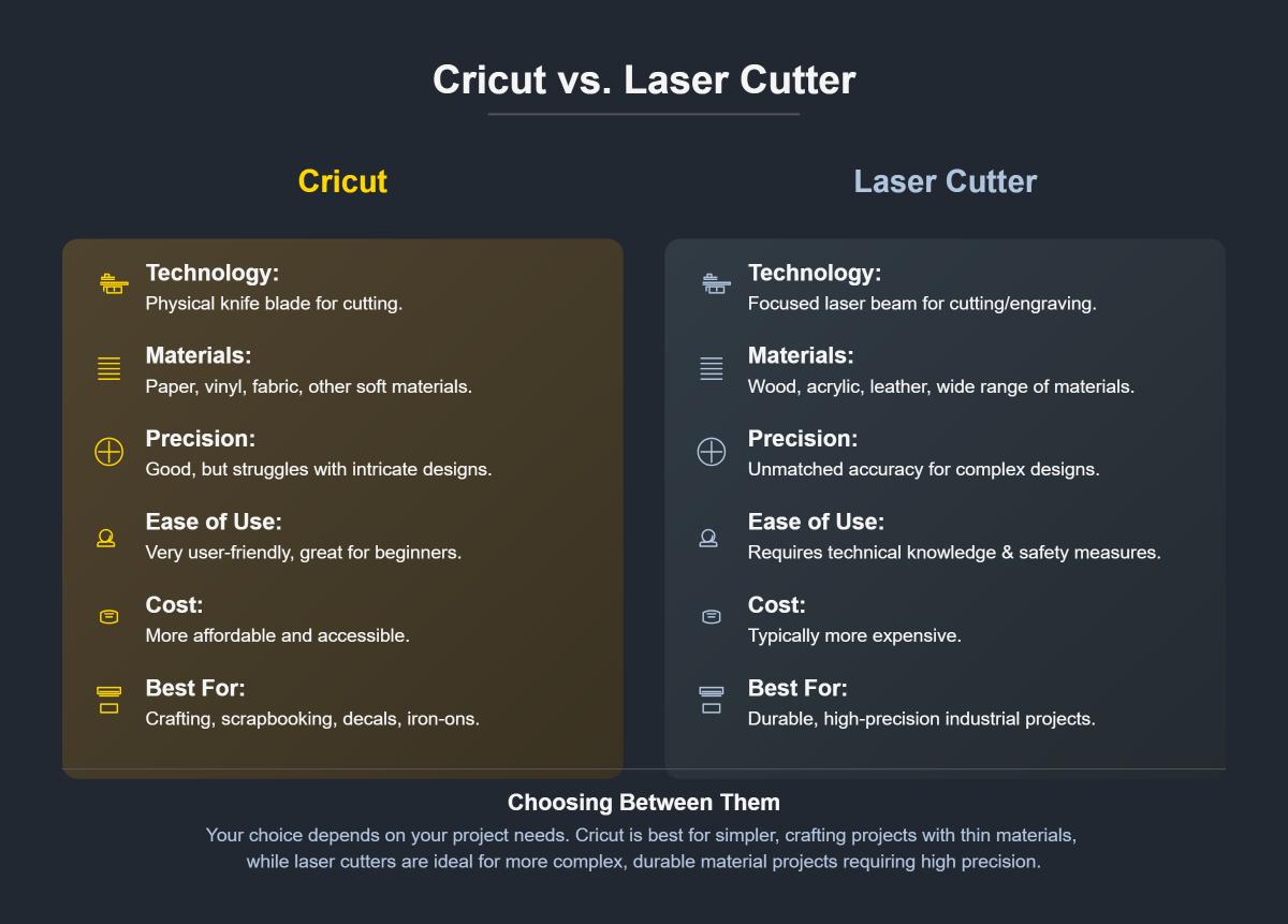 Cricut vs Laser Cutter: Which Do You Need? - MFG Shop