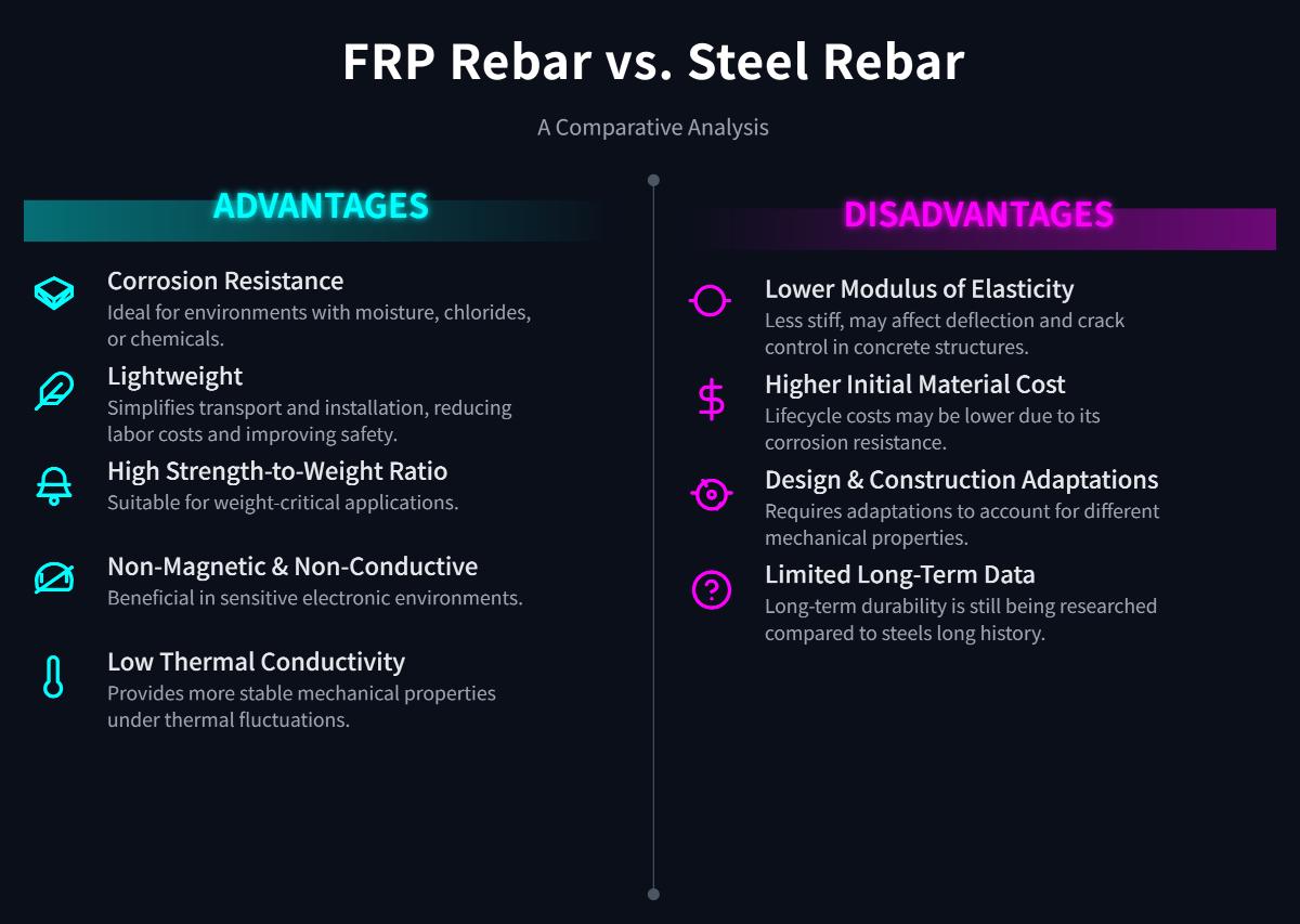 FRP Rebar vs Steel Rebar: A Comprehensive Comparison - MFG Shop