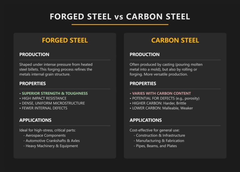 Forged Steel vs. Carbon Steel: Comprehensive Comparison - MFG Shop