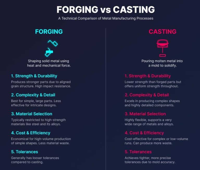 Forging vs Casting: Key Differences and Considerations - MFG Shop