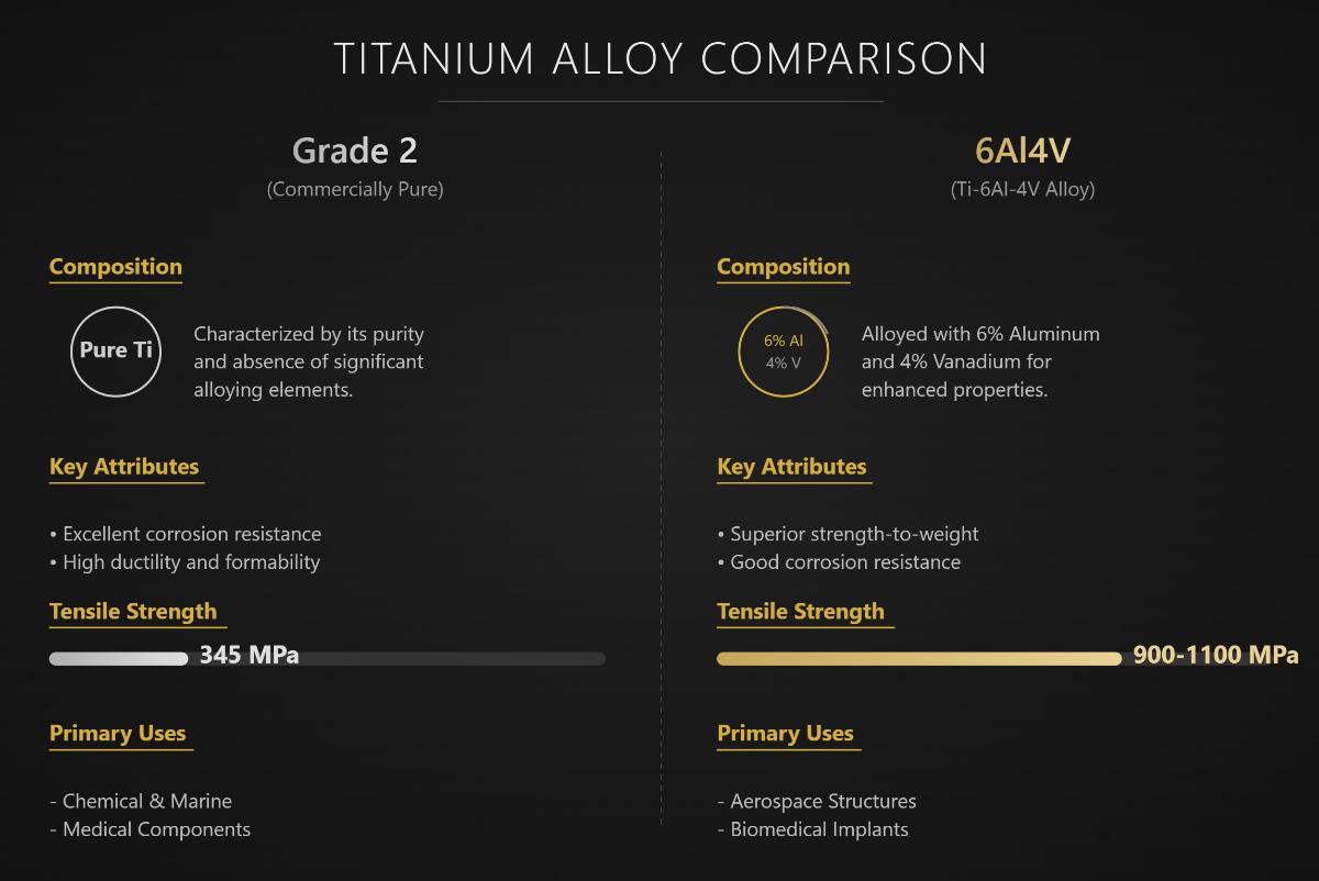 Titan Grad 2 vs. 6Al4V Titan: Was ist der Unterschied? - MFG Shop