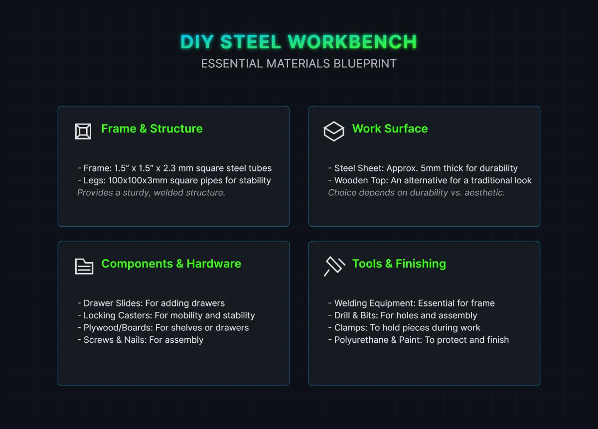 How to Build a DIY Steel Workbench: Step-by-Step Guide - MFG Shop