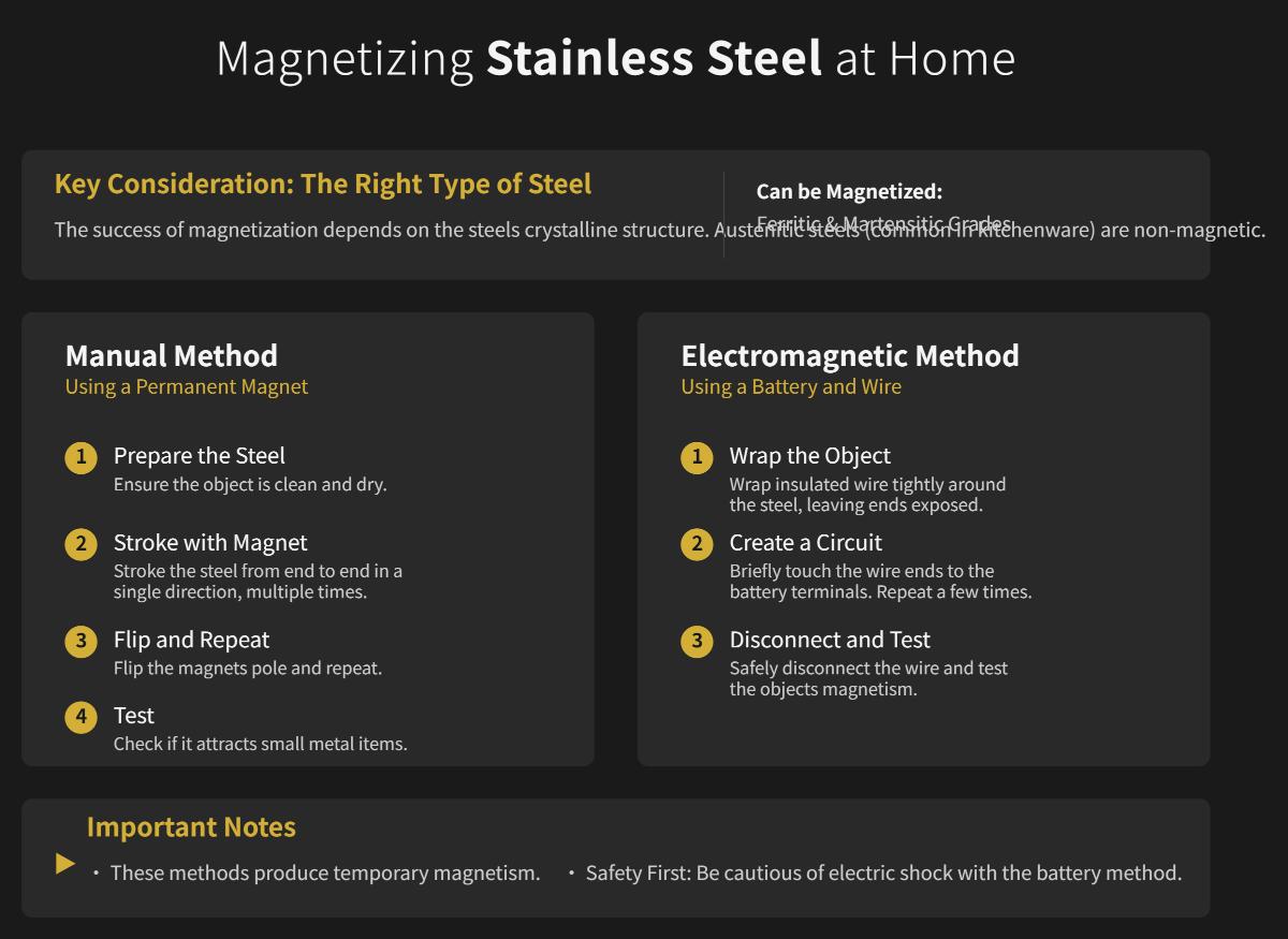 How to Magnetize Stainless Steel: Step-by-Step Guide - MFG Shop