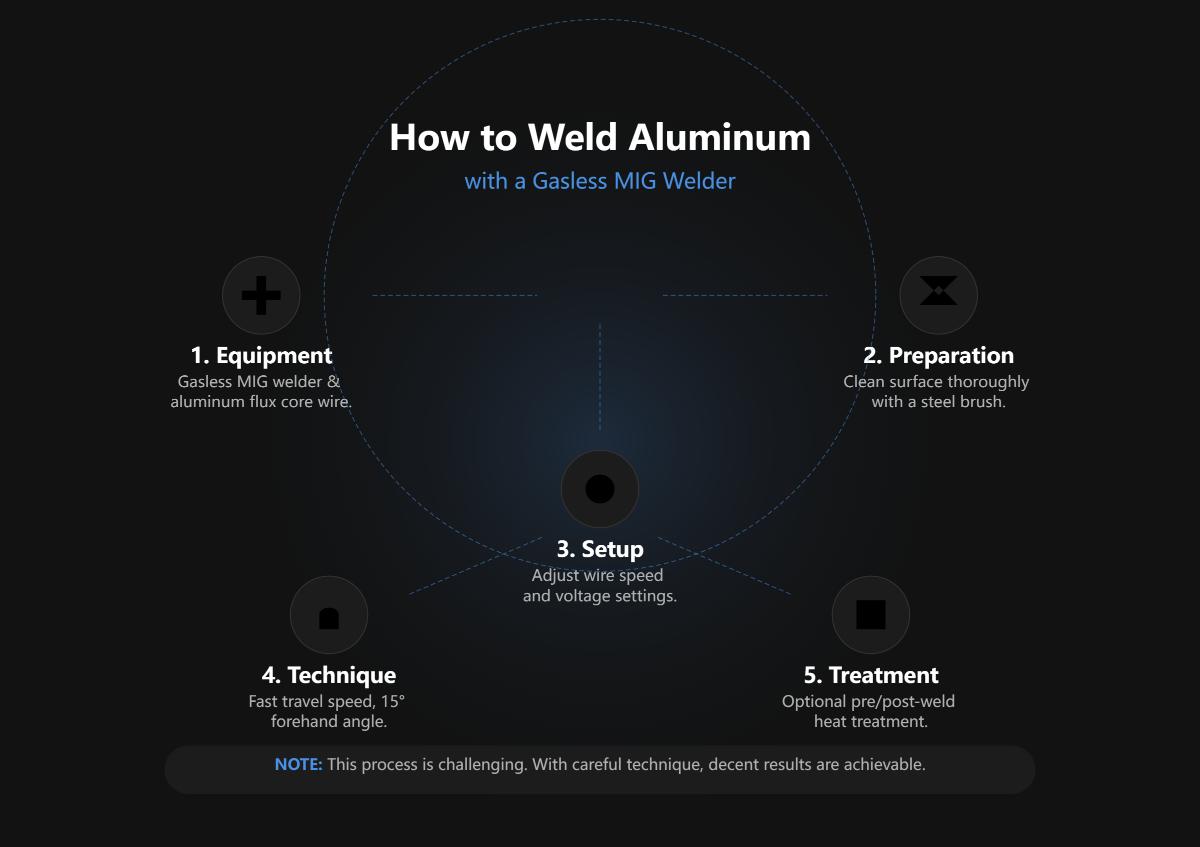 How to Weld Aluminum with Gasless MIG: A Beginner's Guide - MFG Shop