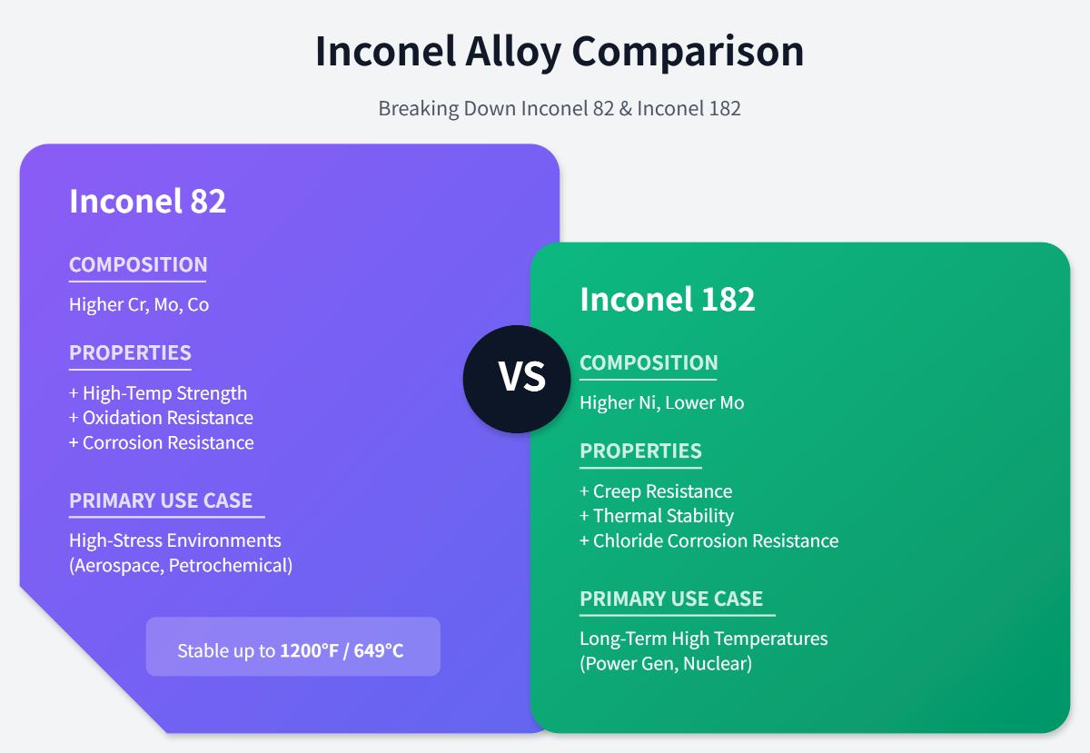 Inconel 82 vs Inconel 182: Comprehensive Comparison - MFG Shop