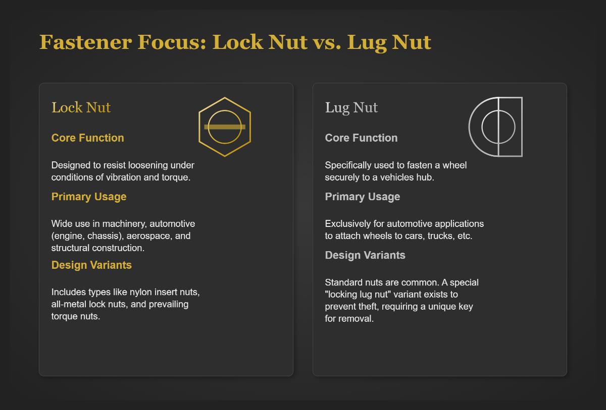 Lock Nut vs Lug Nut: What’s the Difference? - MFG Shop