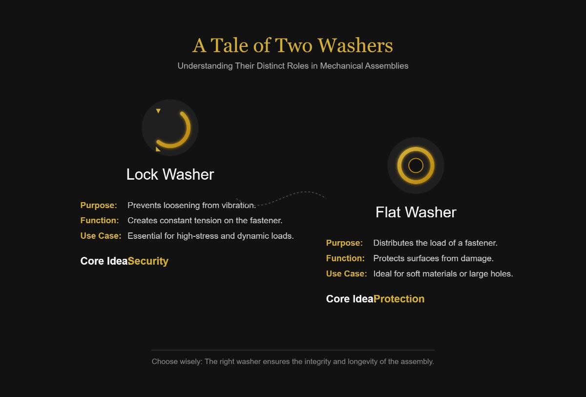 Lock Washer vs Flat Washer: What's the Difference? - MFG Shop