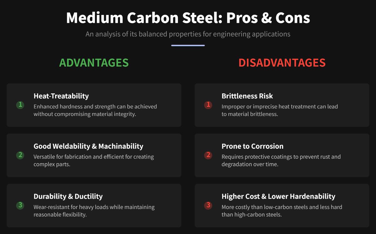Medium Carbon Steel: Advantages, Disadvantages, and Uses - MFG Shop