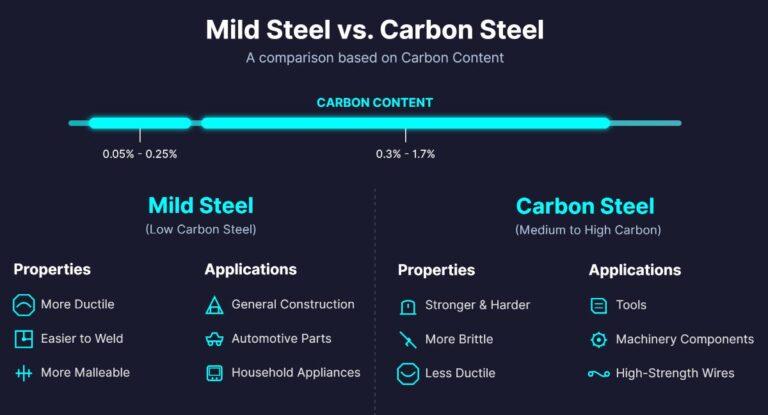 Mild Steel vs Carbon Steel: Comprehensive Comparison for Beginners - MFG Shop