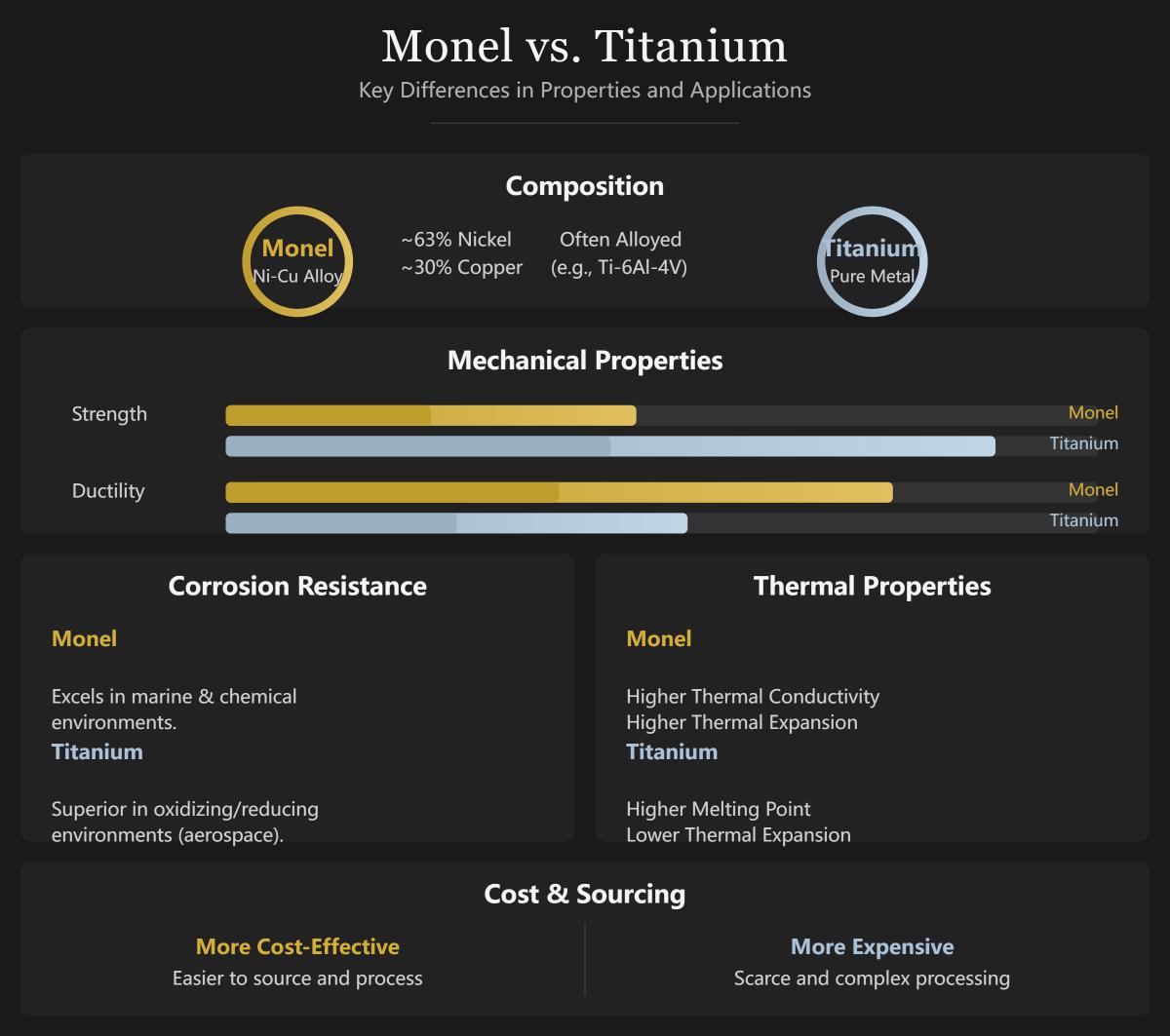 Monel vs Titanium: Key Differences Explored - MFG Shop