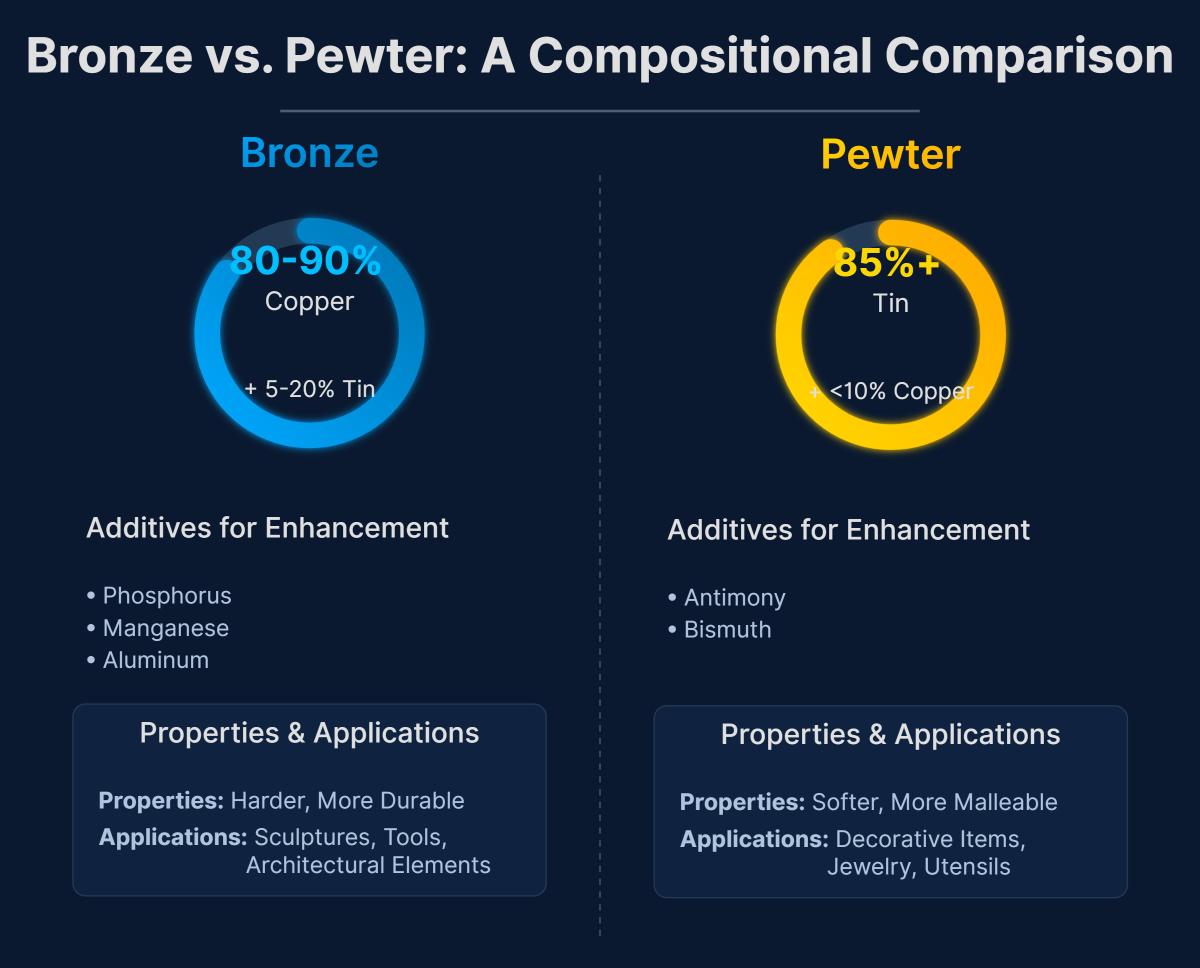 Pewter vs. Bronze: What's the Difference? - MFG Shop