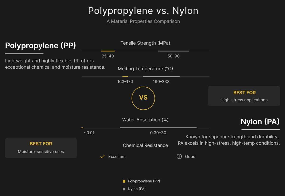 Polypropylene vs Nylon: Comprehensive Comparison of Key Properties ...