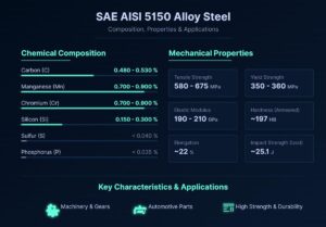 SAE AISI 5150 Alloy Steel: Composition, Properties, and Uses - MFG Shop