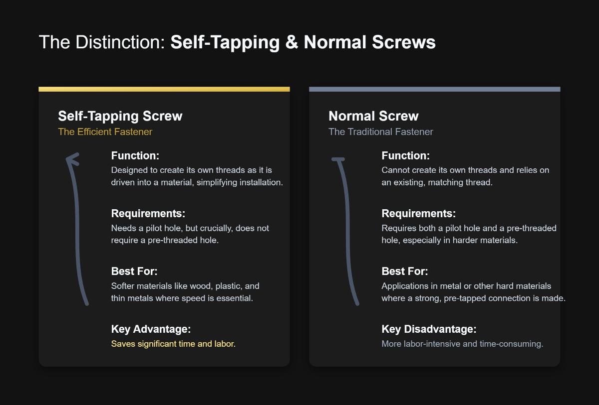 Self-Tapping Screws vs. Normal Screws: What’s the Difference? - MFG Shop