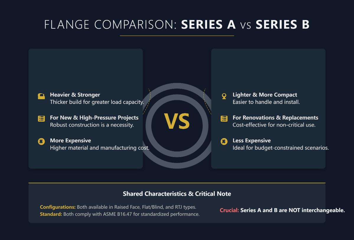 Series A vs. Series B Flanges: Understanding the Differences - MFG Shop
