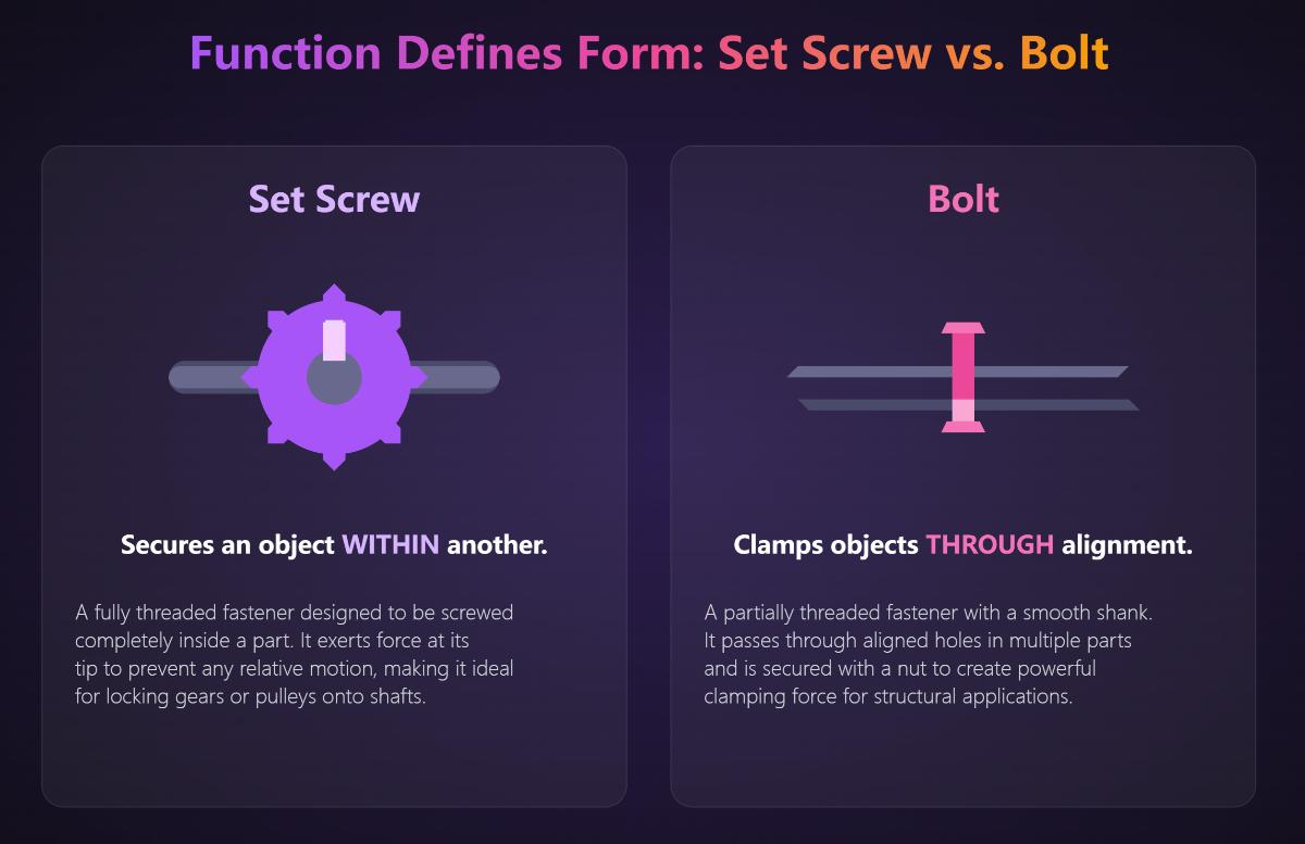 Set Screws vs Bolts: Understanding the Key Differences - MFG Shop