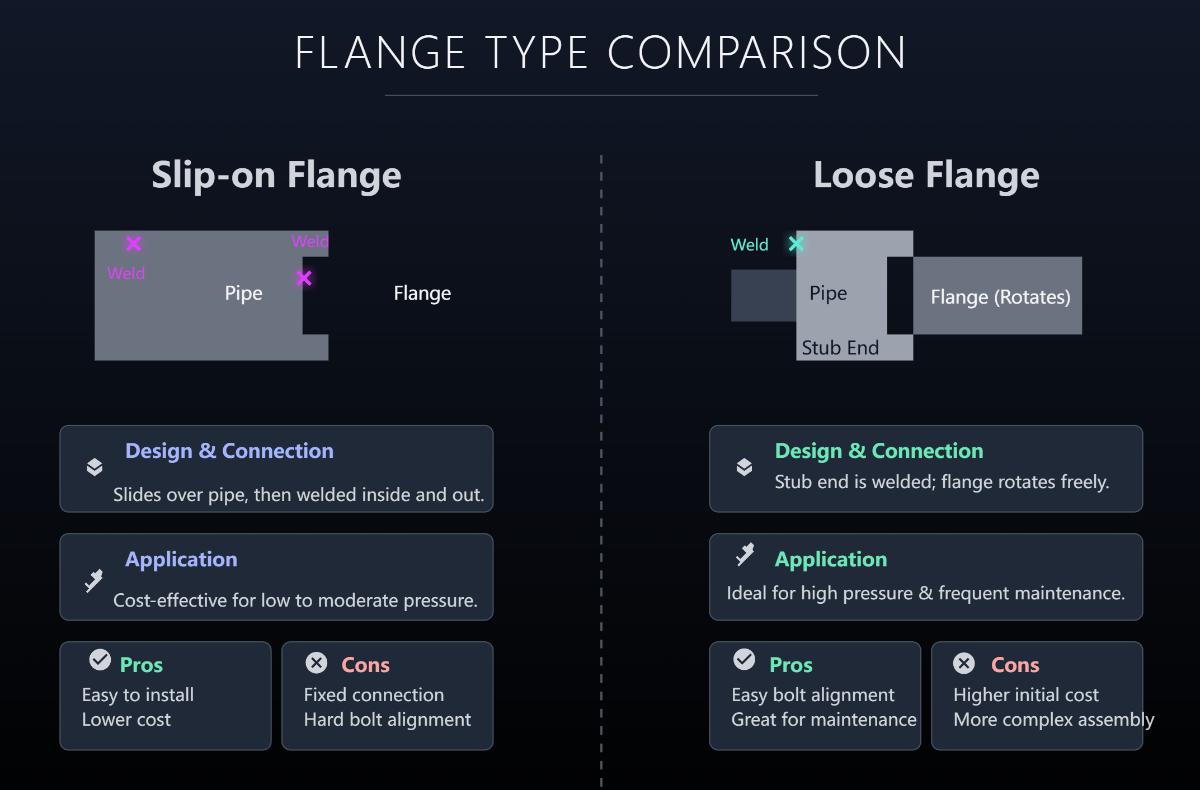 Slip-on Flange vs Loose Flange: Which One to Choose? - MFG Shop