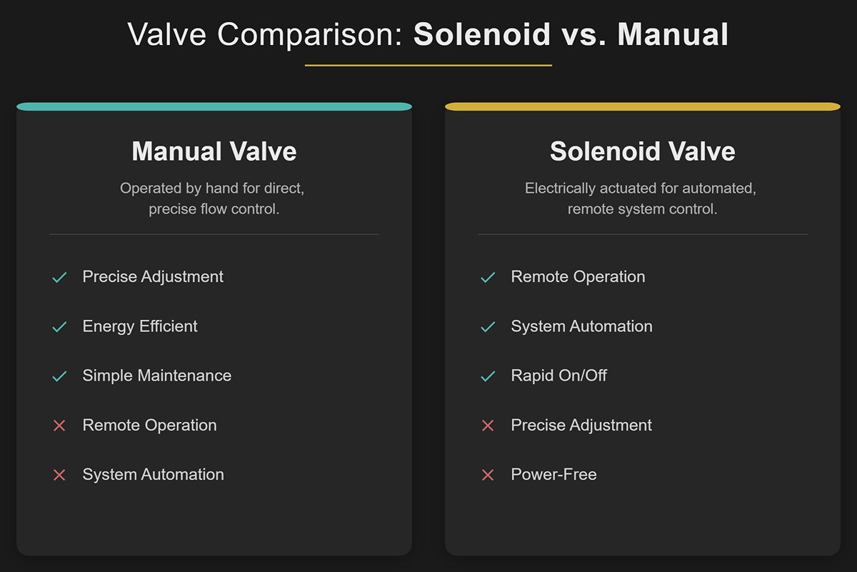 Solenoid Valve vs Manual Valve: Key Differences Explained - MFG Shop