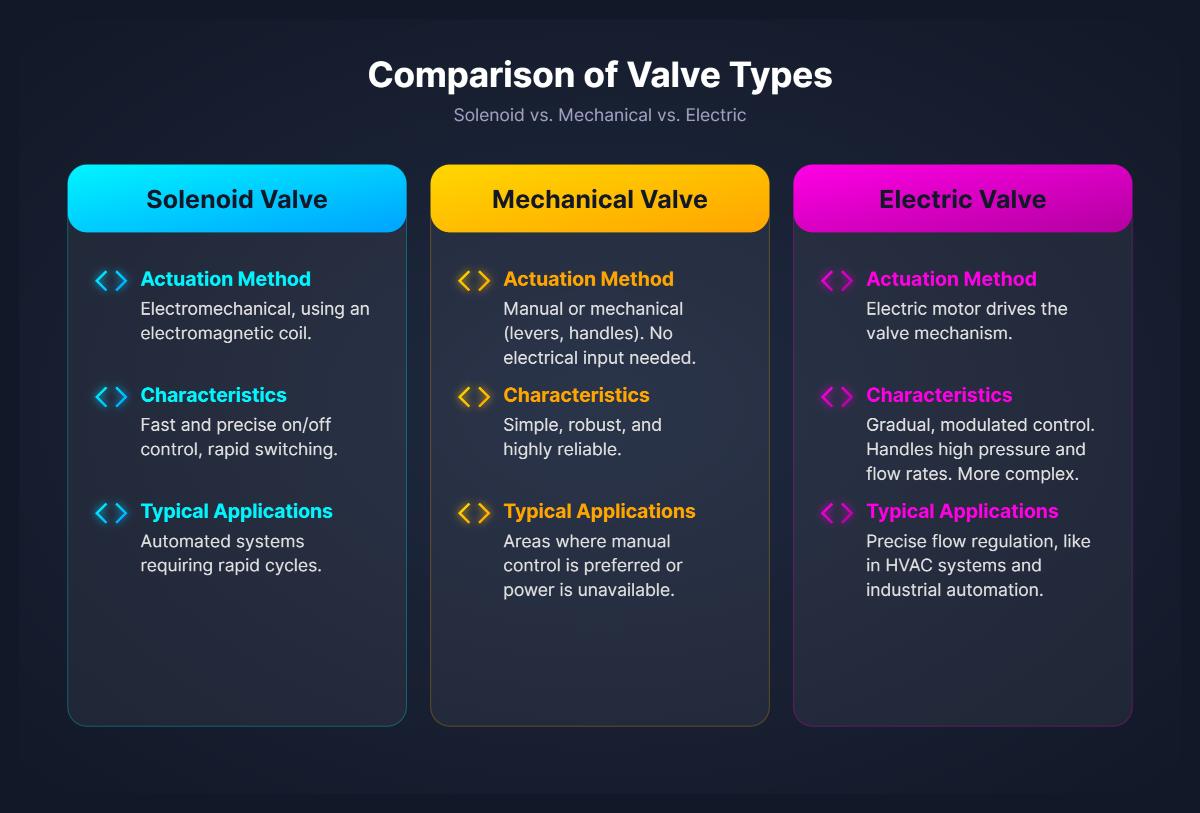 Solenoid Valve vs Mechanical Valve: A Comprehensive Comparison - MFG Shop